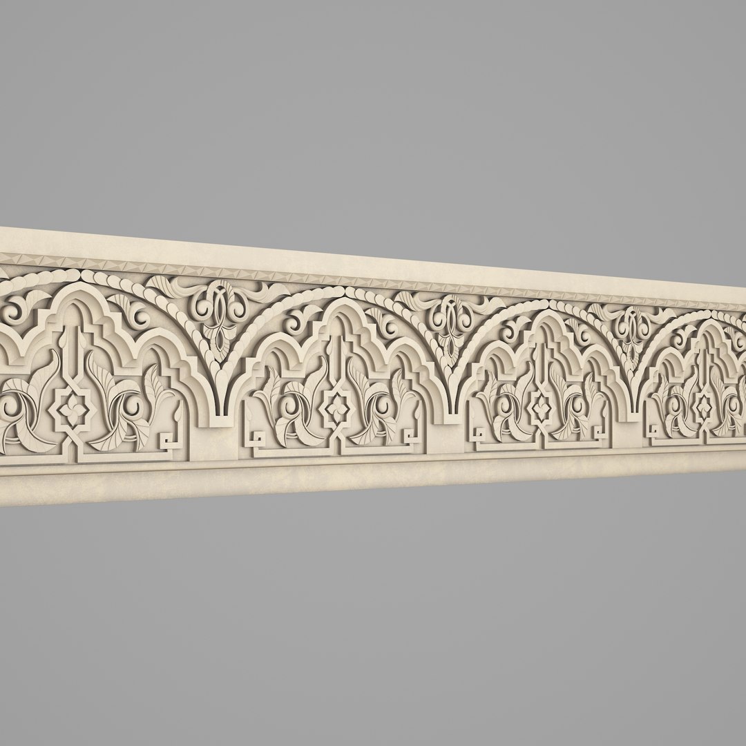3D Classic Islamic Cornice 004 Model - TurboSquid 2066619