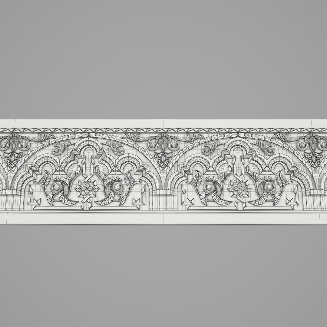 3D Classic Islamic Cornice 004 Model - TurboSquid 2066619