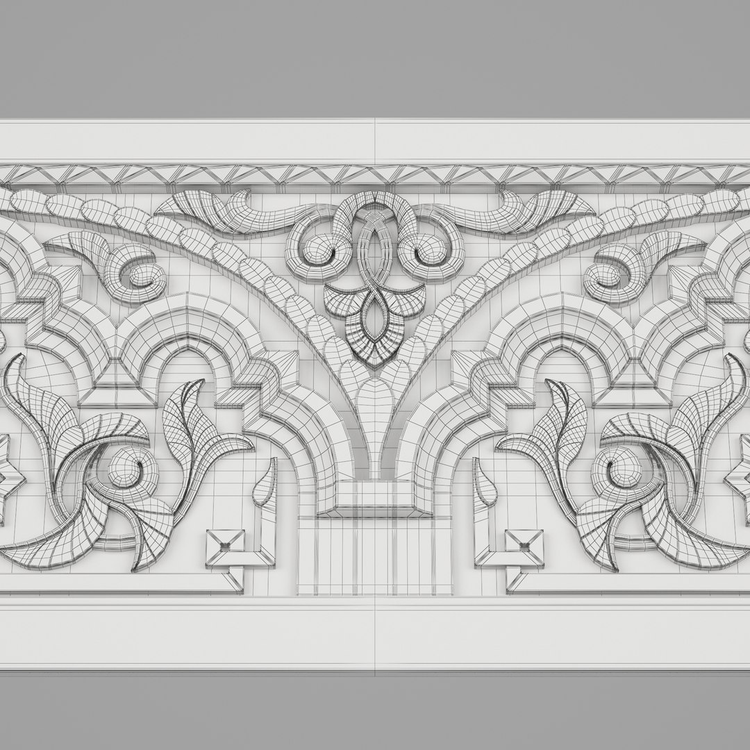 3D Classic Islamic Cornice 004 Model - TurboSquid 2066619