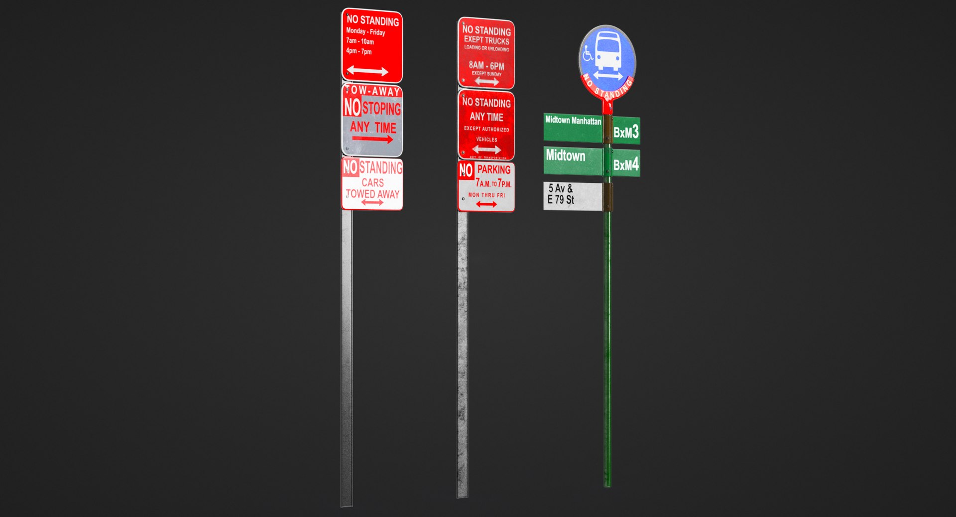 Street Signs Model - TurboSquid 1374243