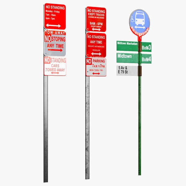 Street signs model - TurboSquid 1374243