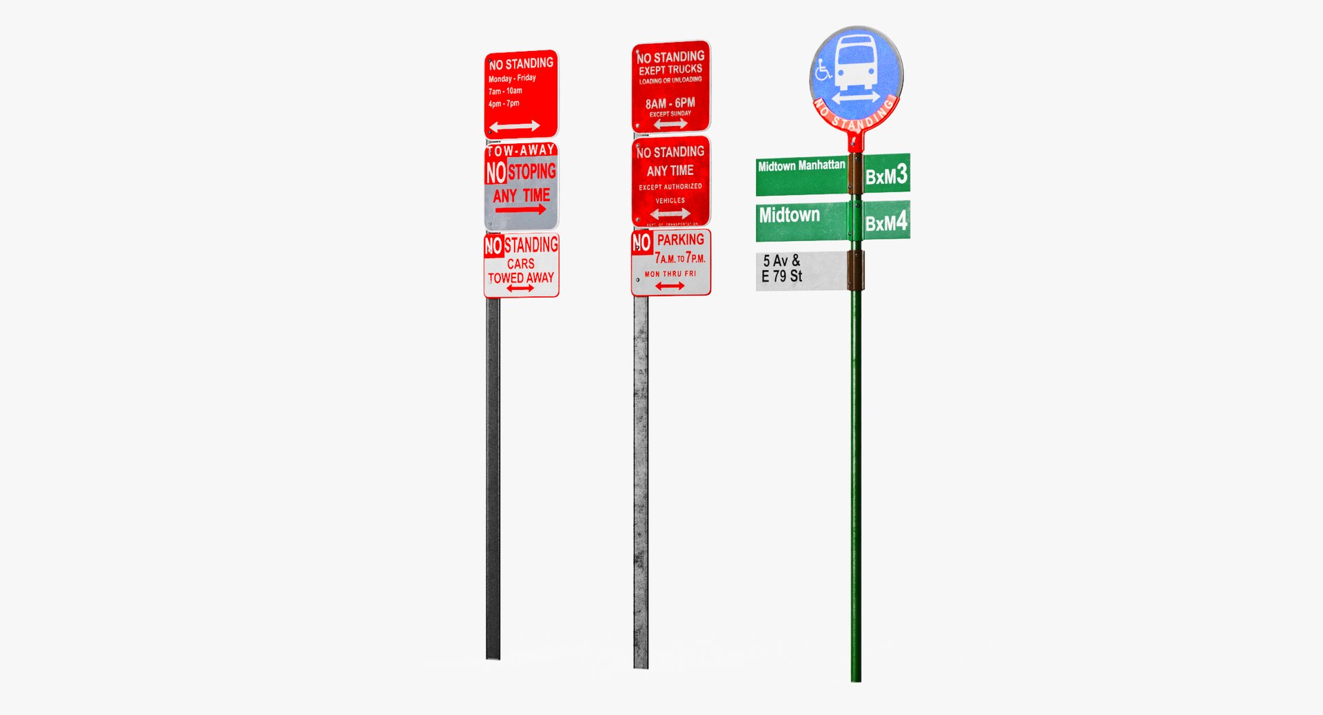 Street Signs Model - TurboSquid 1374243