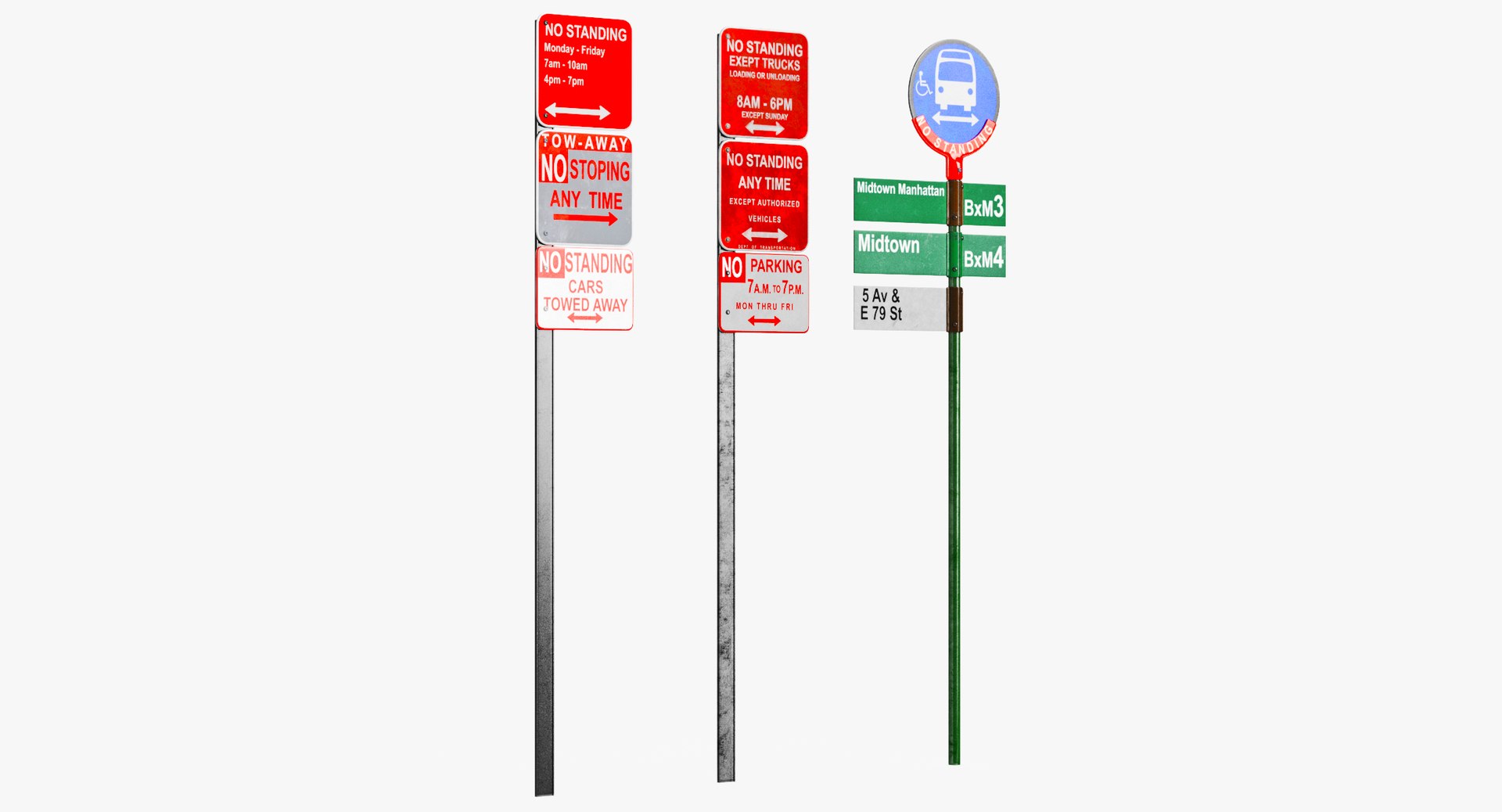 Street Signs Model - TurboSquid 1374243