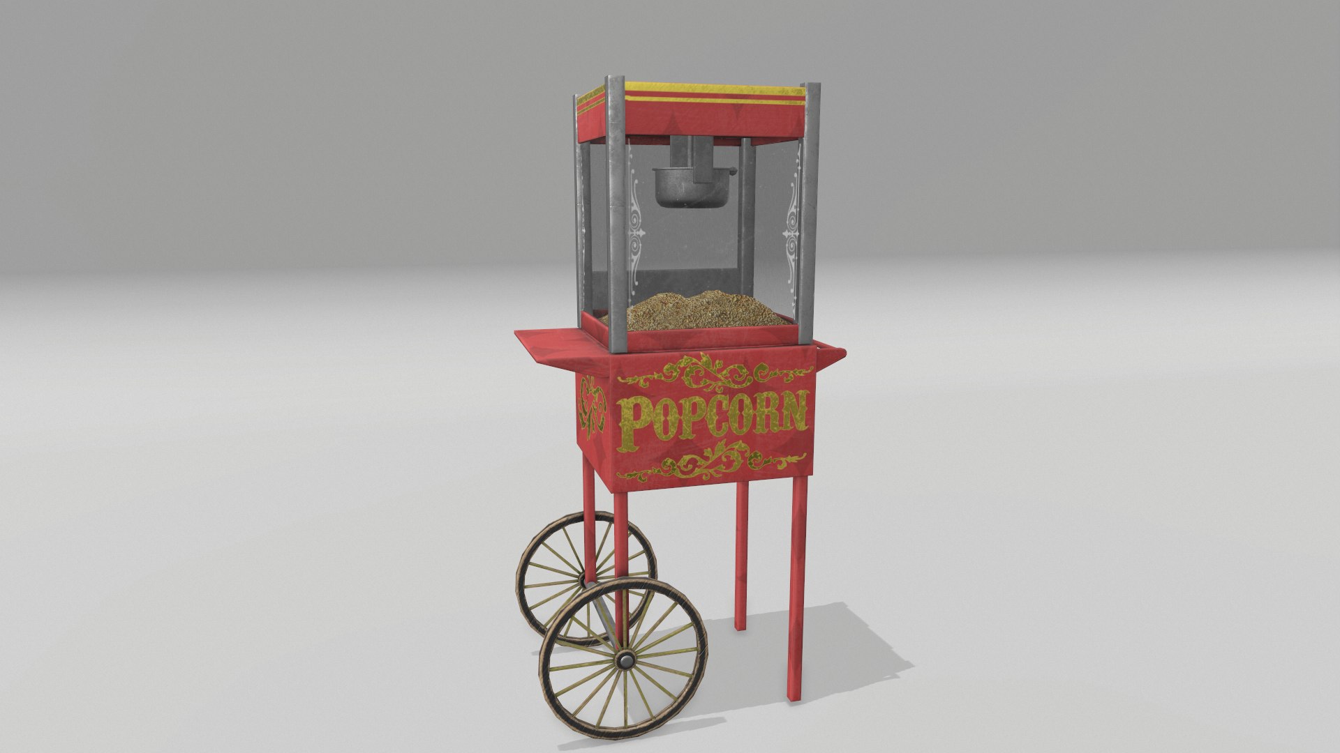 Free 3D Popcorn Machine Model - TurboSquid 1411307