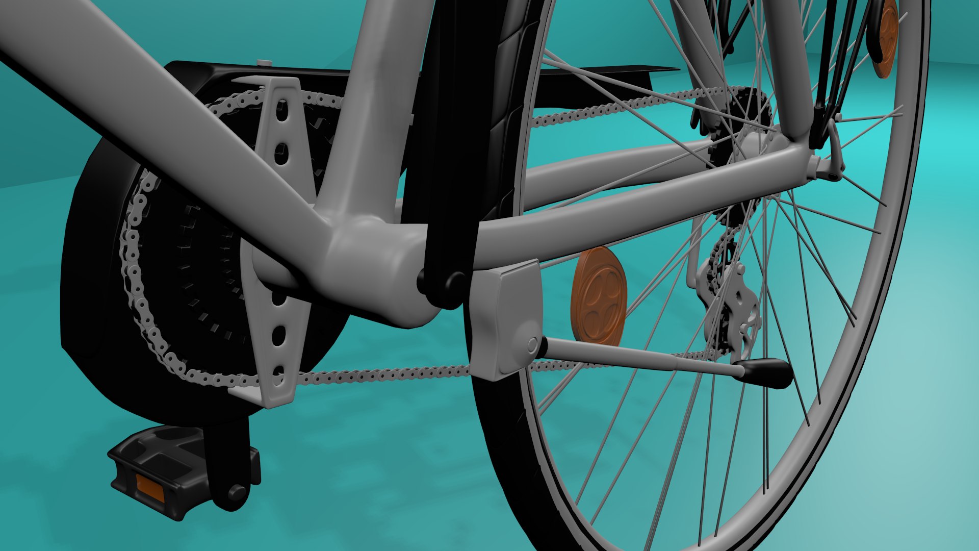 Touring bicycle cycle 3D model - TurboSquid 1404688