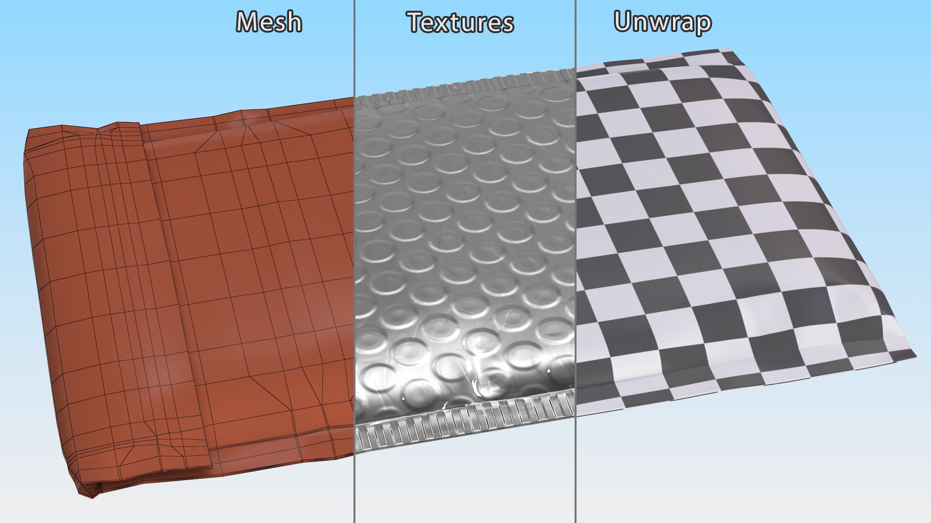 Poly Padded Envelope Foil model - TurboSquid 2175520