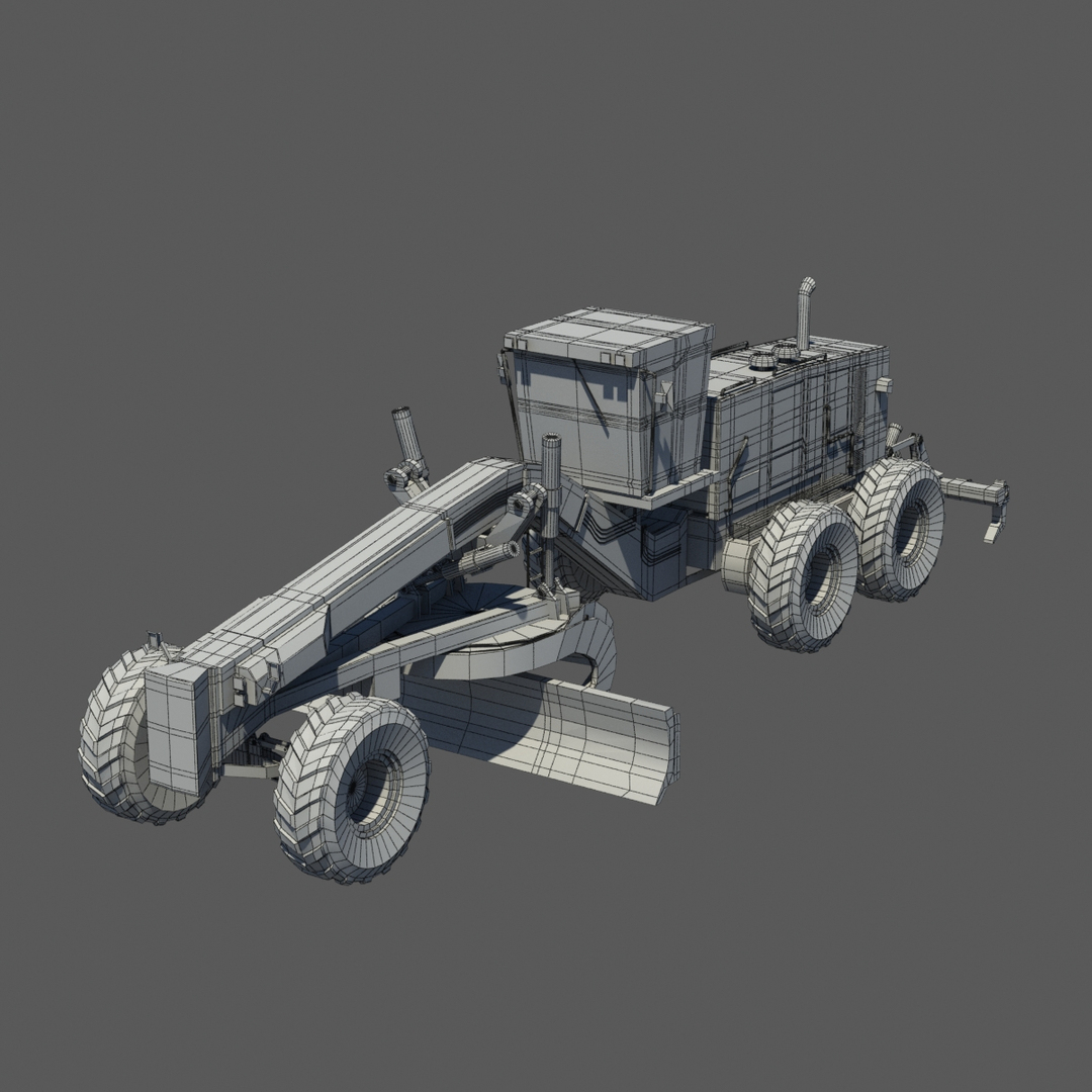 3d model cat motor grader