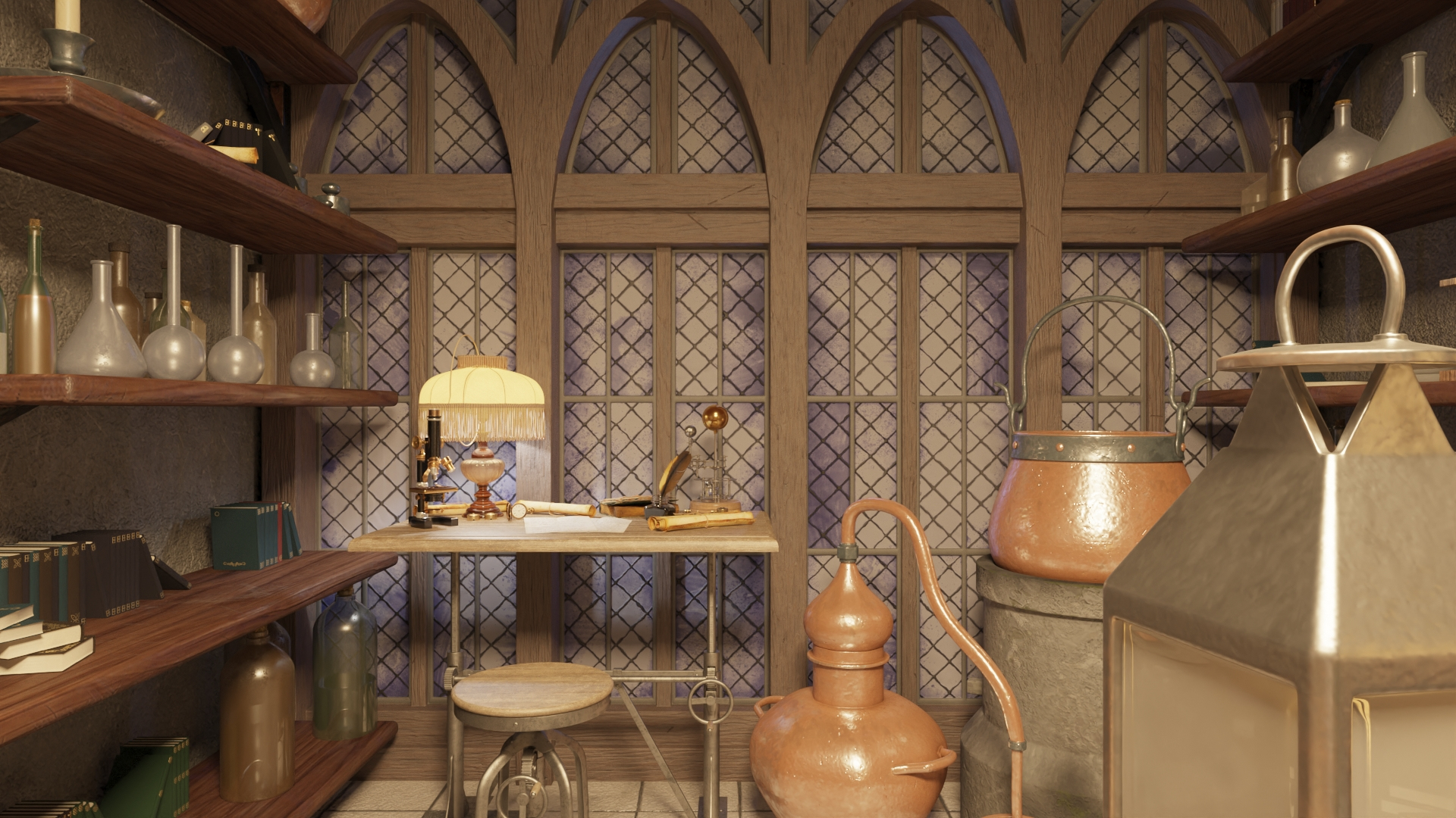 3D Alchemist In Laboratory - TurboSquid 2276457