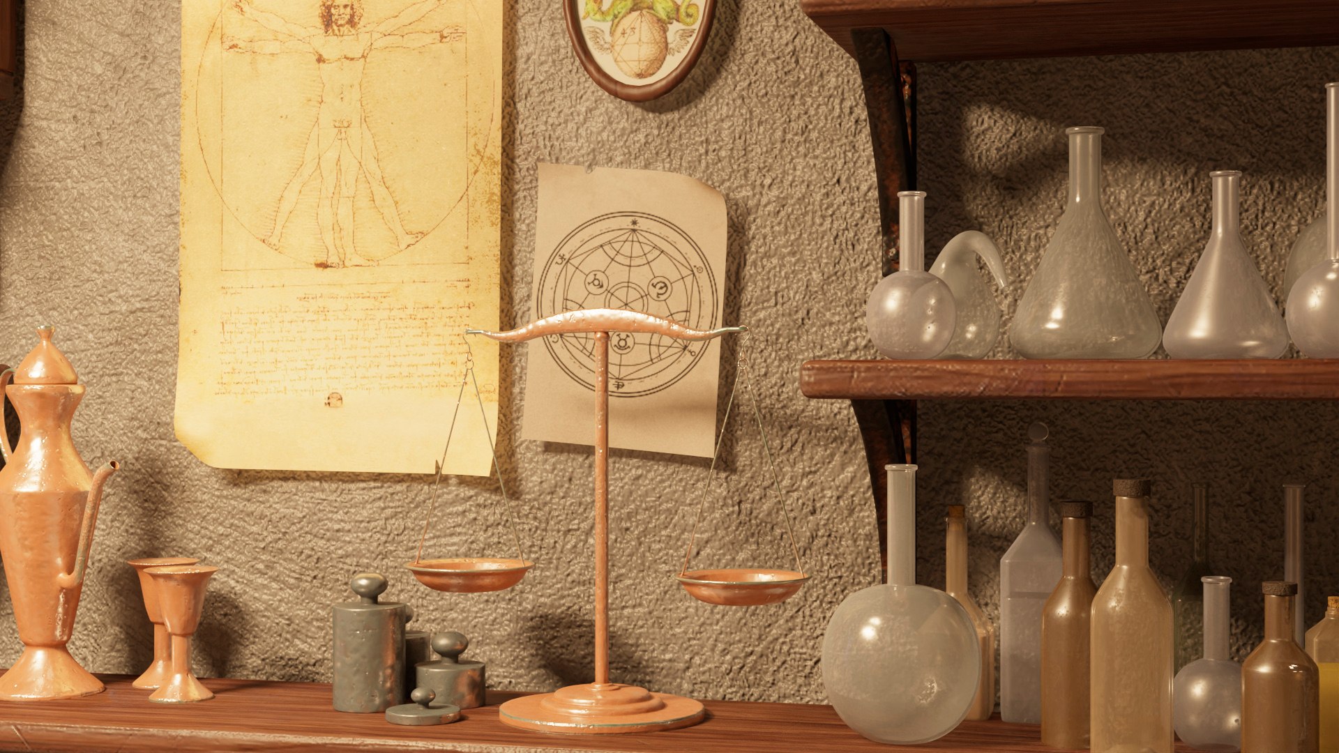 3D Alchemist In Laboratory - TurboSquid 2276457