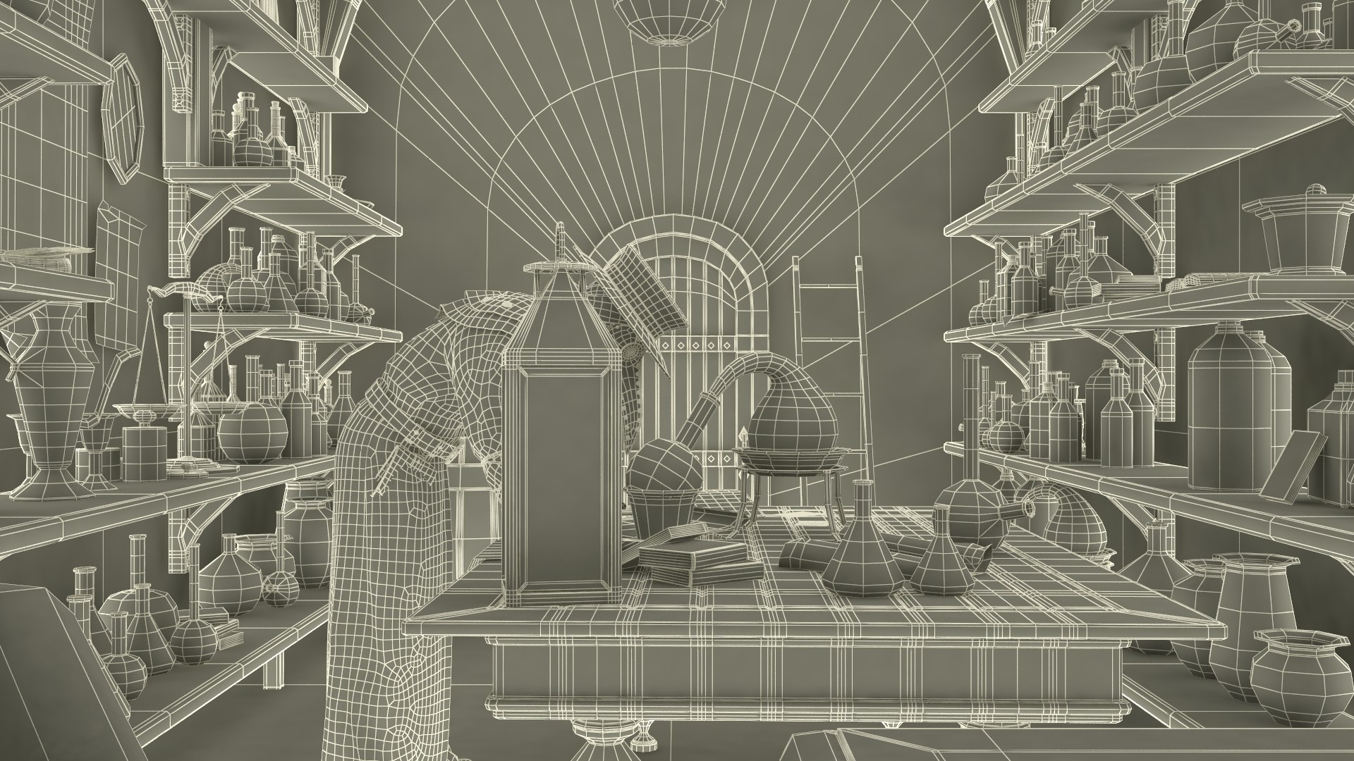 3D Alchemist In Laboratory - TurboSquid 2276457