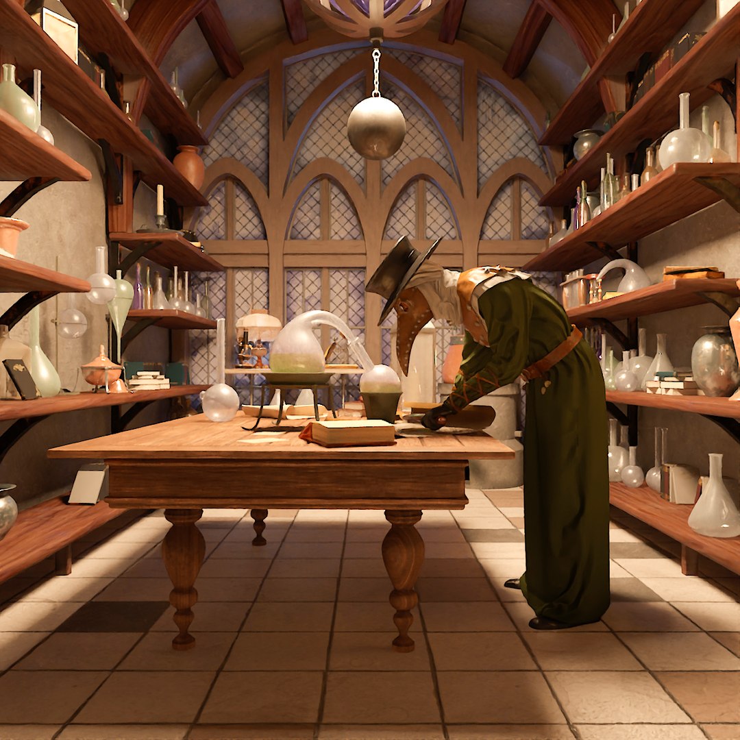 3D Alchemist In Laboratory - TurboSquid 2276457