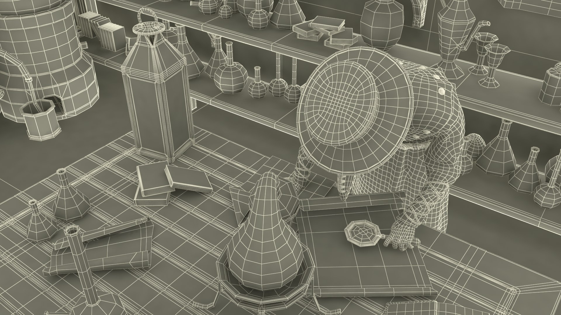 3D Alchemist In Laboratory - TurboSquid 2276457