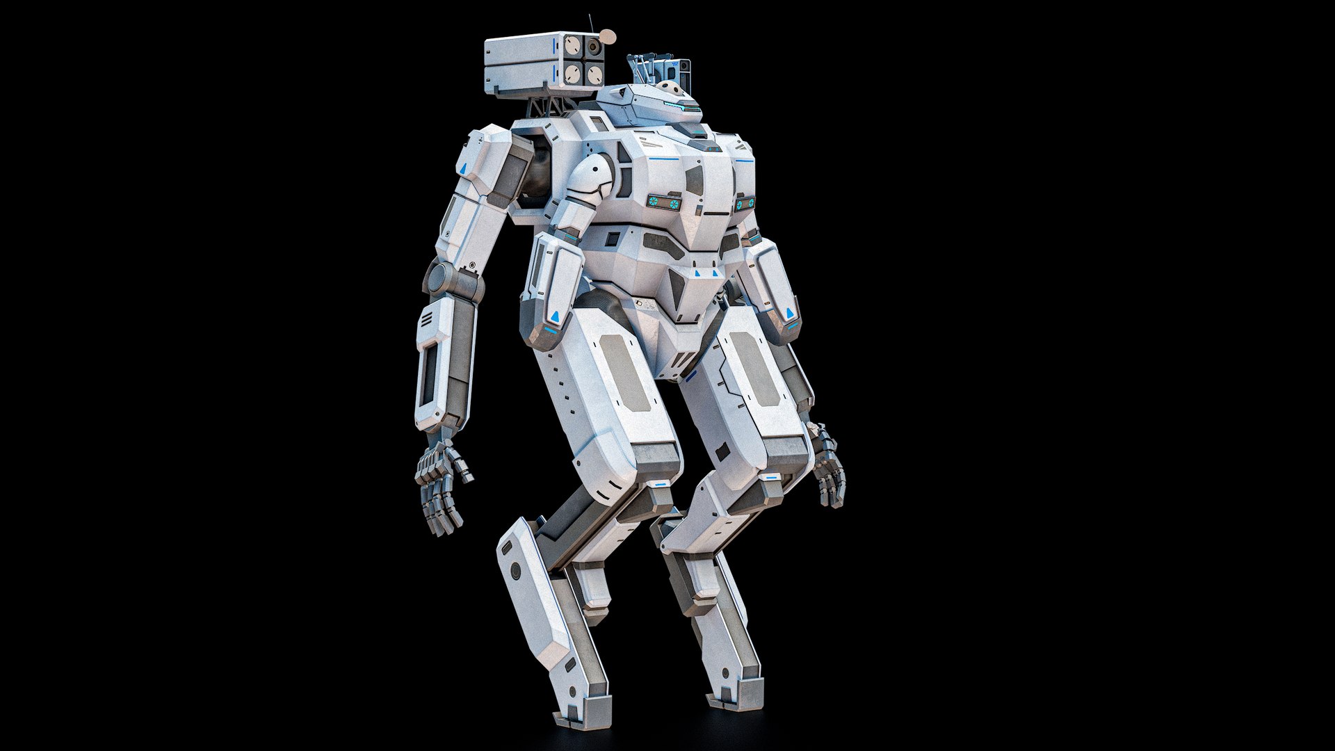Sci-Fi Combat Mech Exoskeleton Suit - Winter Snow PBR 3D - TurboSquid ...