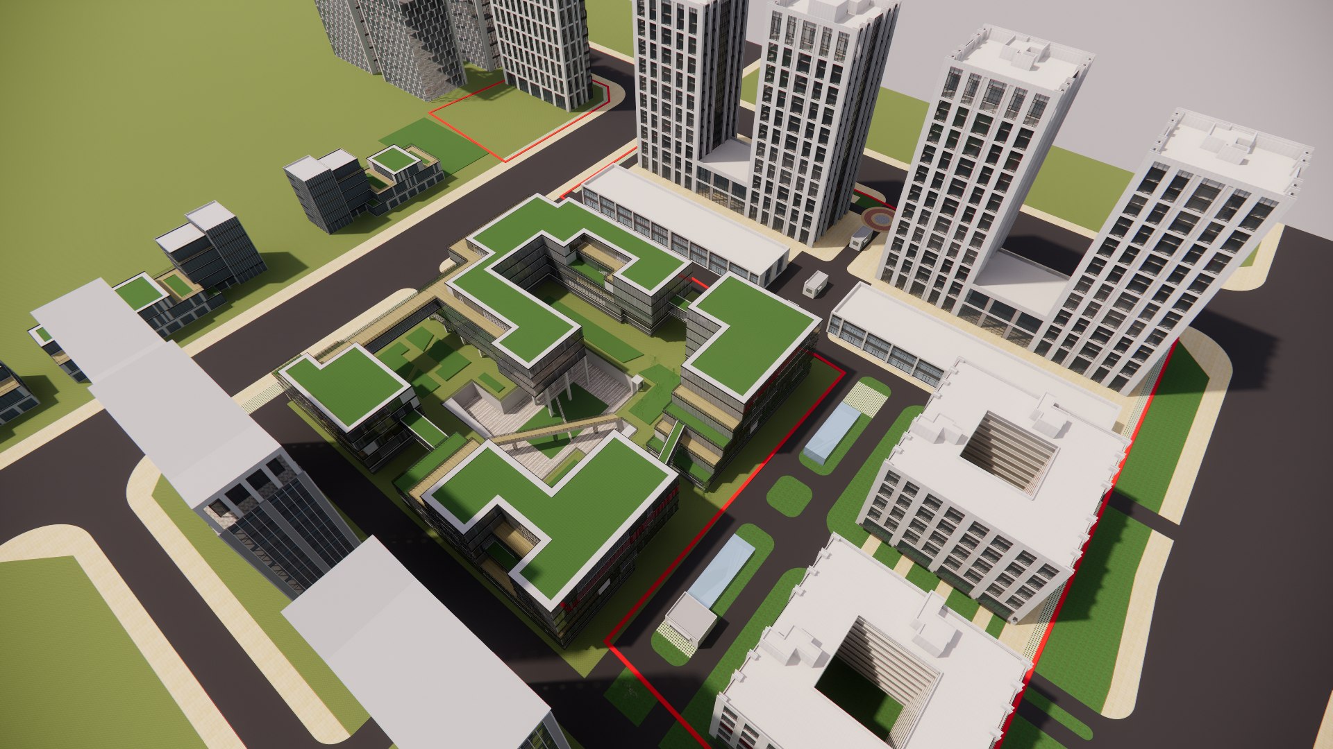 3D Modern City Block -A14 - TurboSquid 2380177