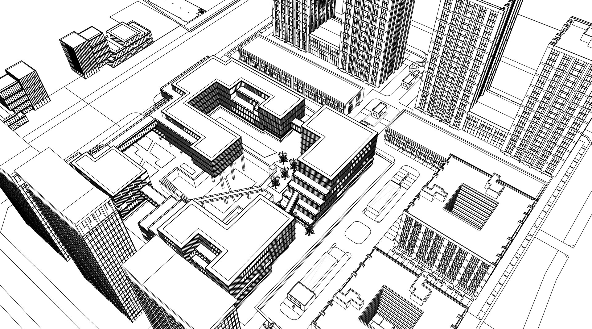 3D Modern City Block -A14 - TurboSquid 2380177