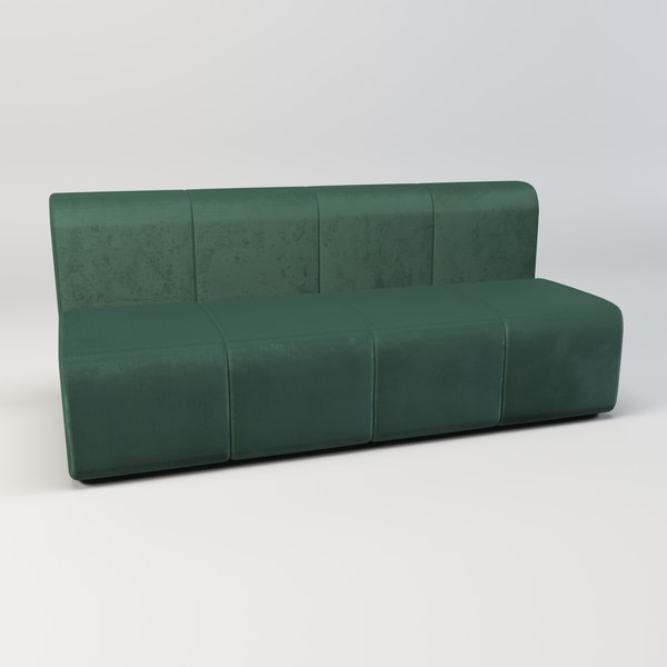 modelo 3d Sofá seccional tipo chaise longue con brazos anchos gratis ...