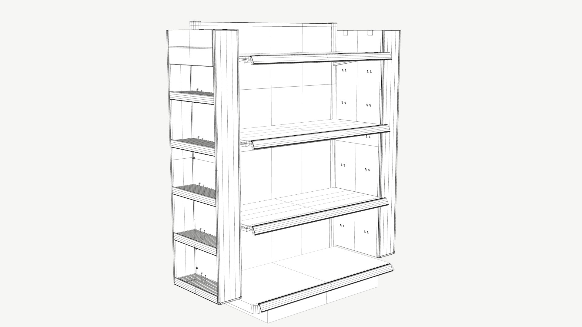 3D Retail End Stand - TurboSquid 1894892