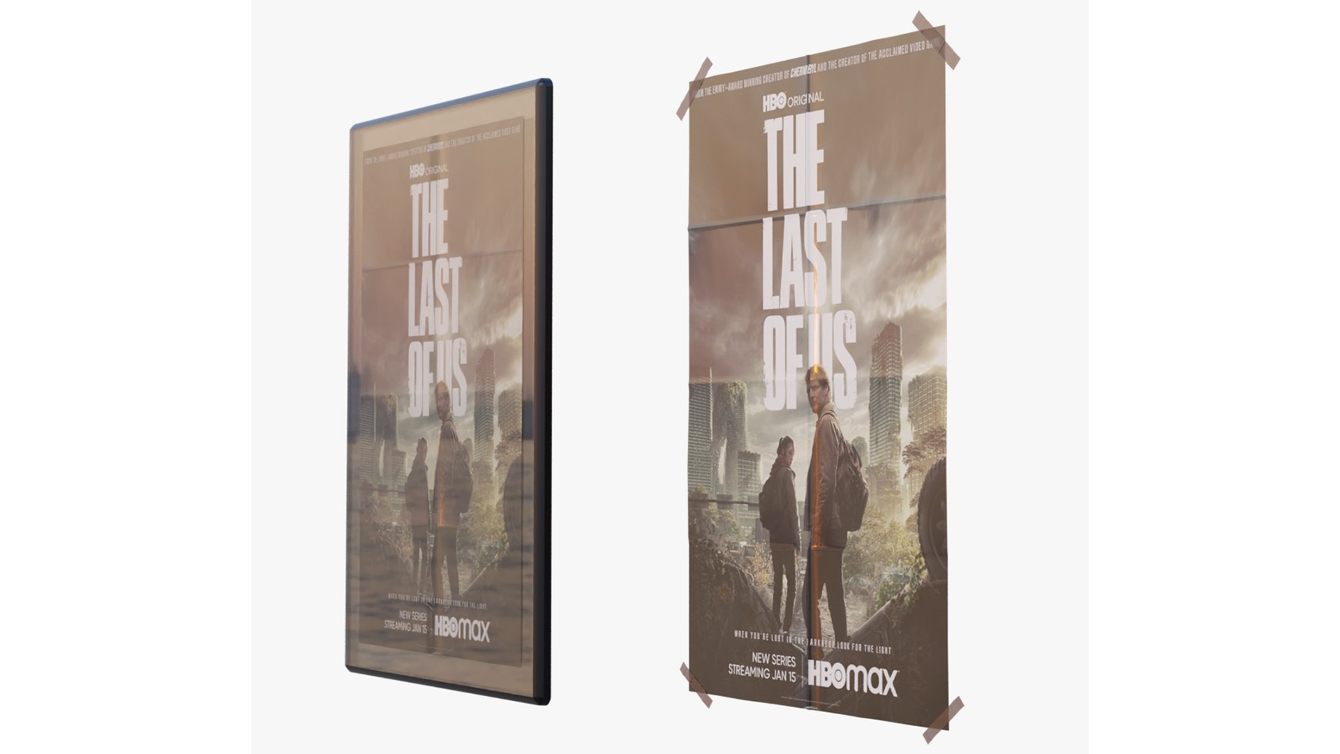 3D Model Poster And Framed Poster Mockup - TurboSquid 2057152