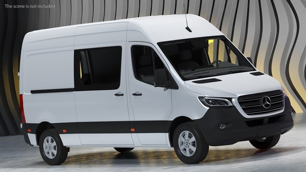 modelo 3d 2019 Mercedes Sprinter Van Rigged for Maya - TurboSquid 2063624
