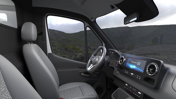 modelo 3d 2019 Mercedes Sprinter Van Rigged for Maya - TurboSquid 2063624