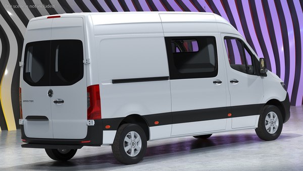 3D модель 2019 Mercedes Sprinter Van Rigged for Maya - TurboSquid 2063624