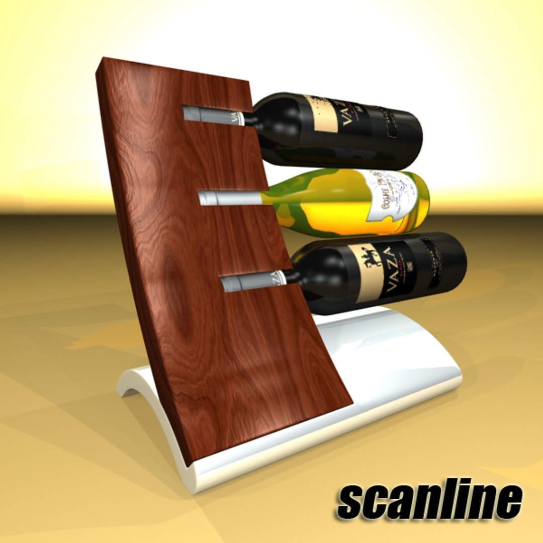 3ds Max Wine Rack 2 Bottles