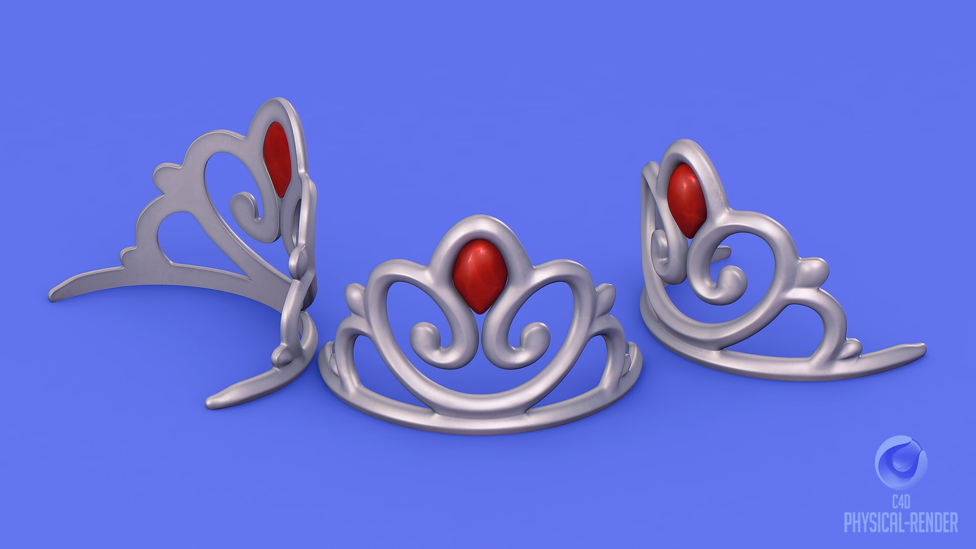 Prince Tiara Peach Crown 3D Model - TurboSquid 1523713