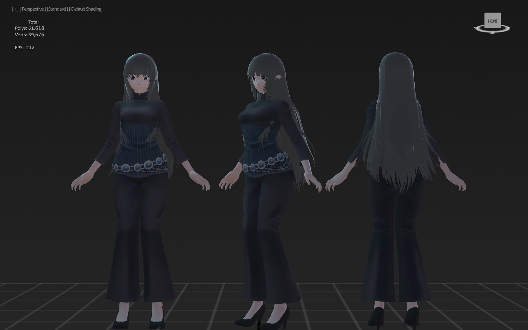 3D 3DsMax Biped Model PS3 Gmae Kathrine Cosplay - TurboSquid 2274107