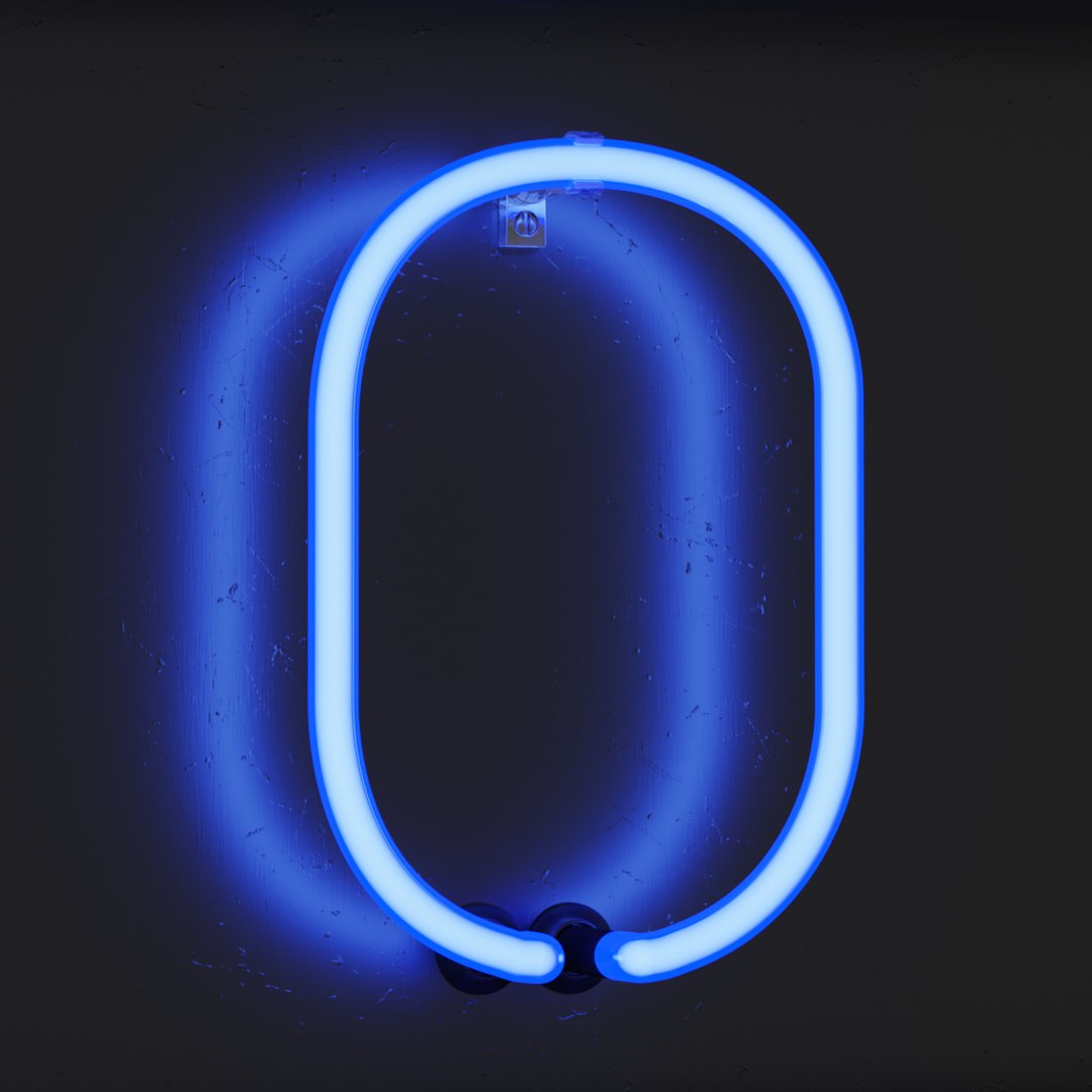 Neon O 3D model - TurboSquid 1914155