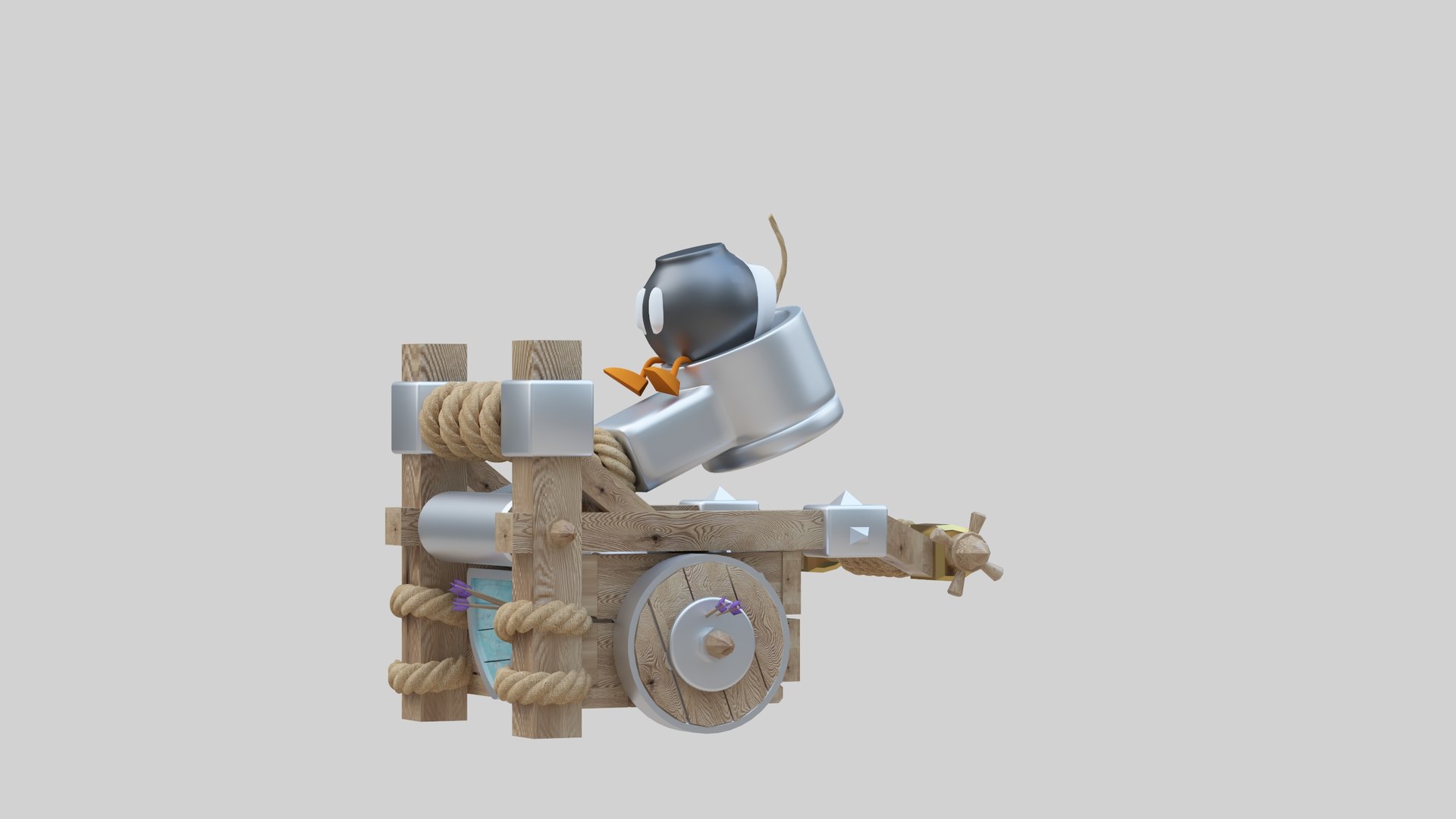 3D Catapult Cartoon - TurboSquid 1942824