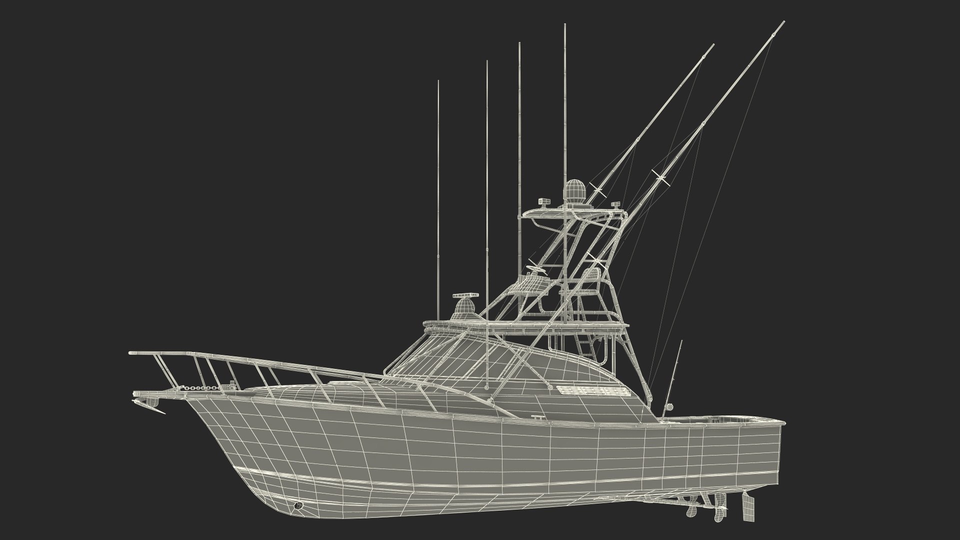 Sports Fishing Boat Henriques 35 Blue Used 3D Model - TurboSquid 2117773