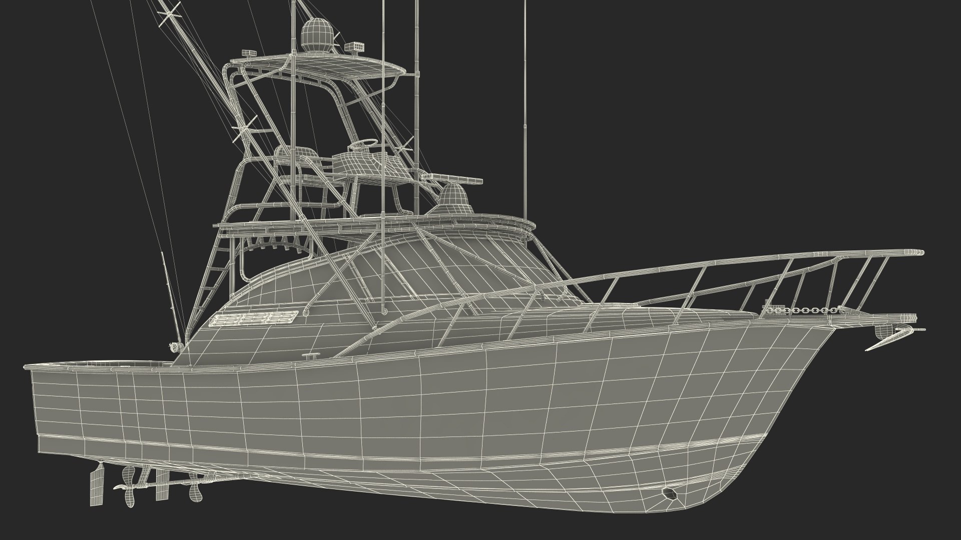 Sports Fishing Boat Henriques 35 Blue Used 3D Model - TurboSquid 2117773