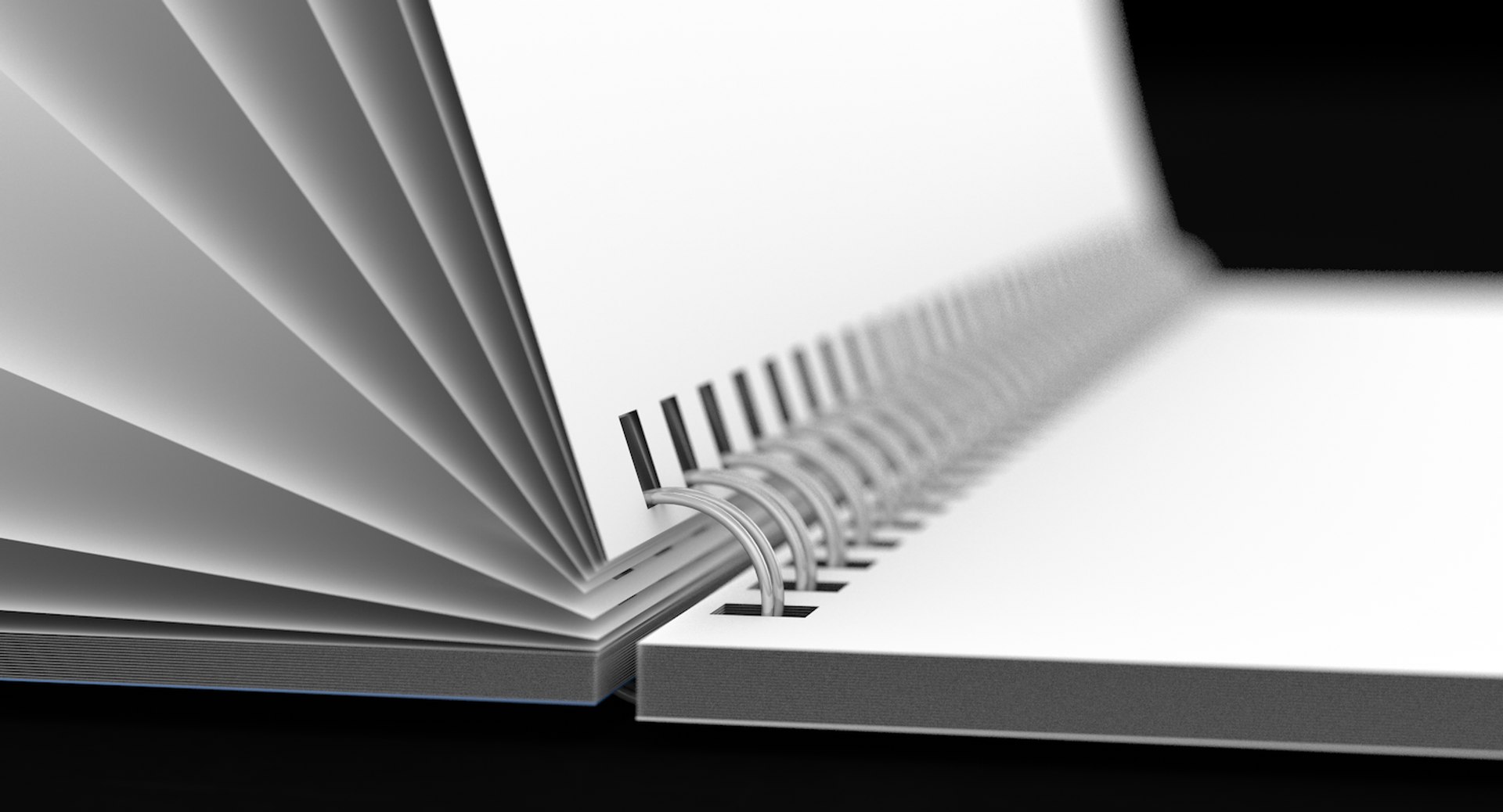 Customisable Spiral Bound Book Page C4d