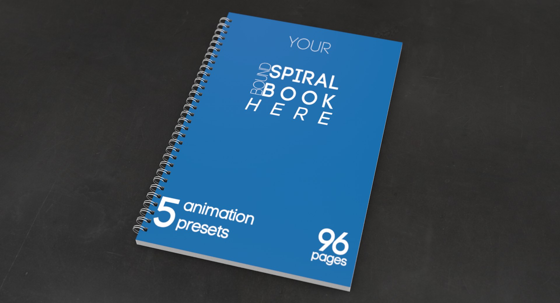 Customisable Spiral Bound Book Page C4d