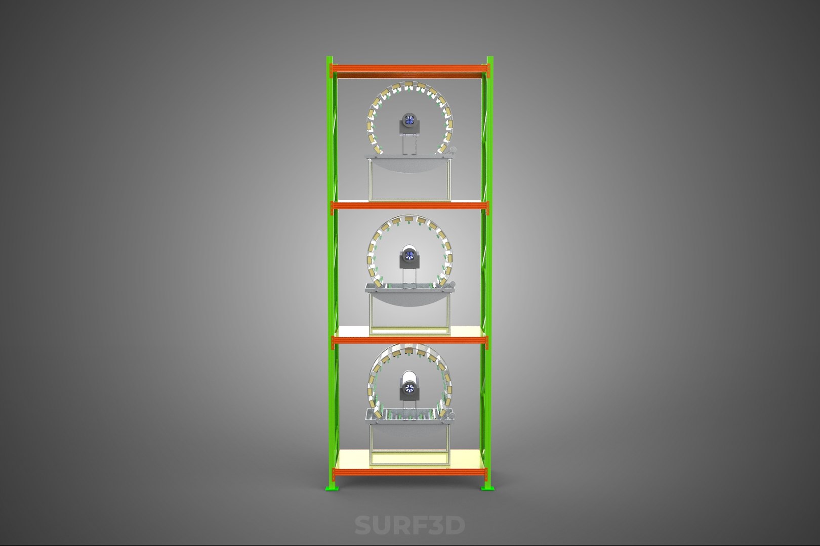 3D Model VERTICAL GARDEN TOWER ROTARY HYDROPONIC PLANT FARM LIGHT GROW ...