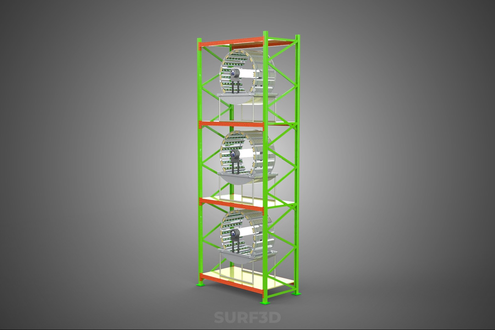 3D Model VERTICAL GARDEN TOWER ROTARY HYDROPONIC PLANT FARM LIGHT GROW ...