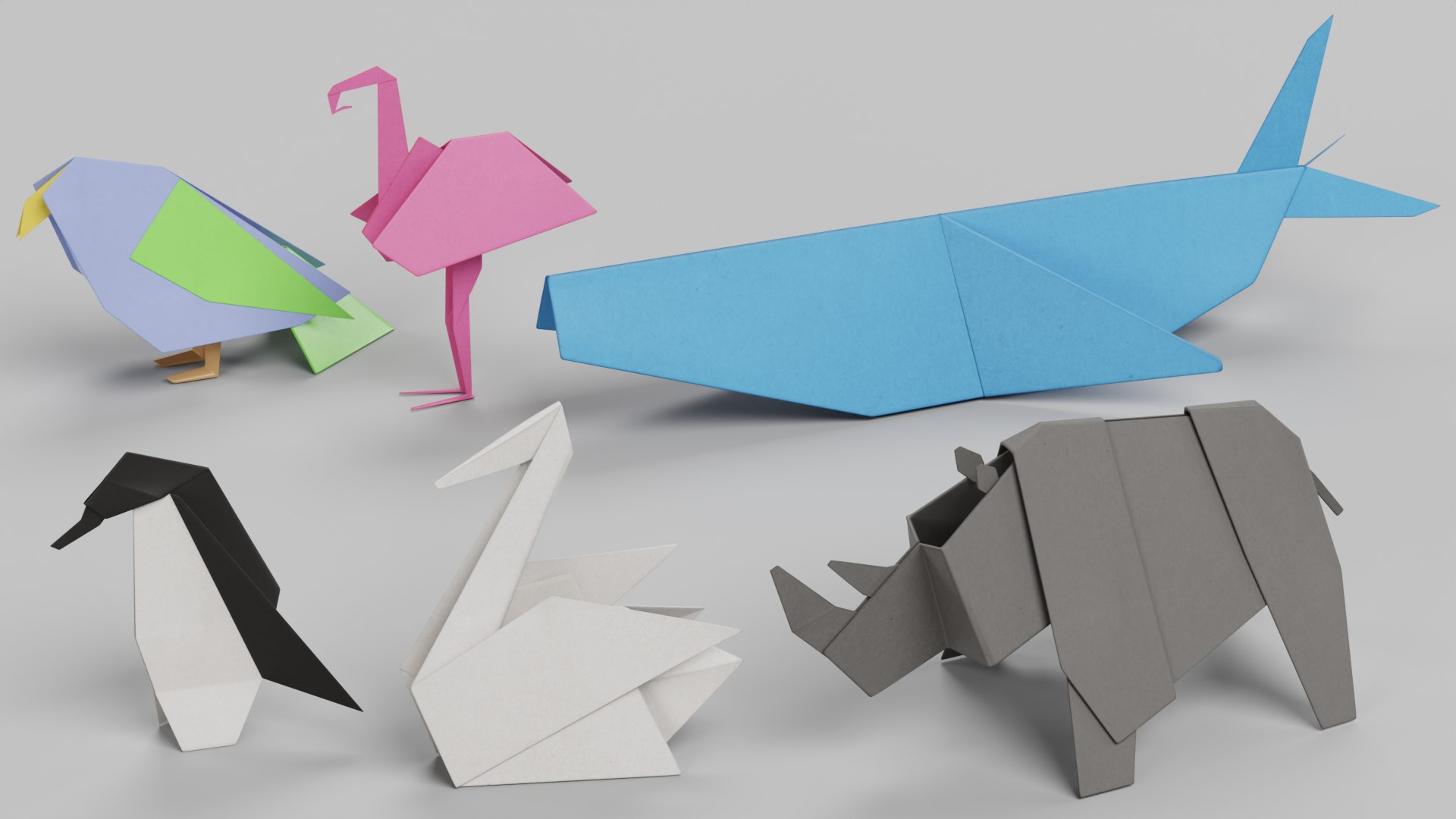 Paper Animals 3D - TurboSquid 2183439