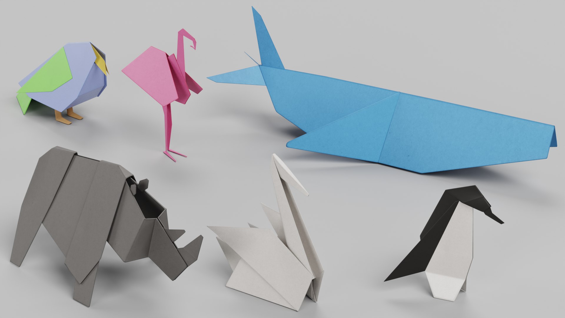Paper Animals 3D - TurboSquid 2183439