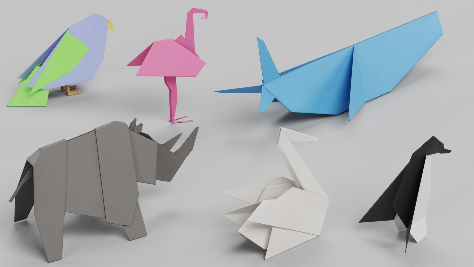 Paper Animals 3D - TurboSquid 2183439