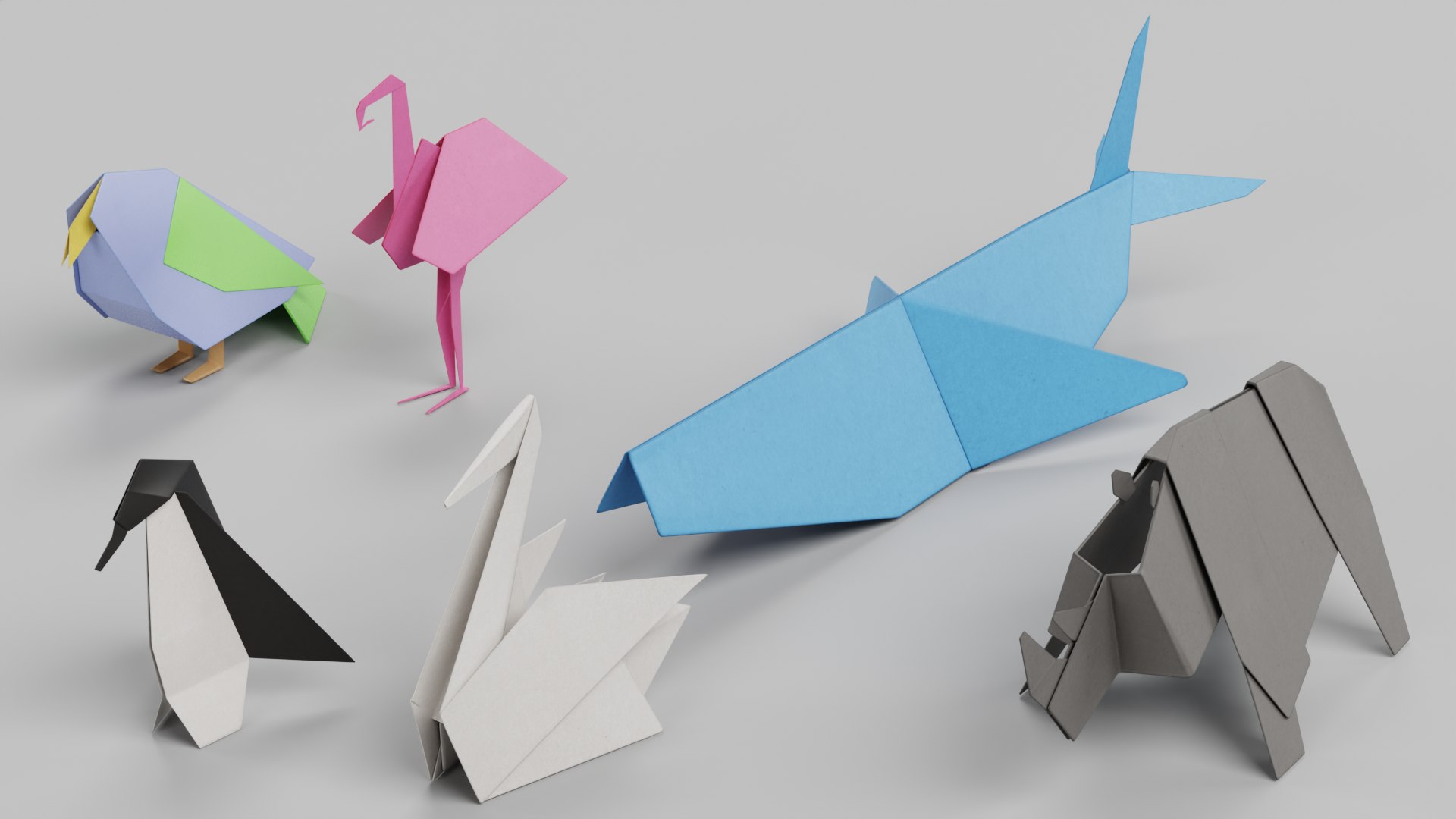 Paper Animals 3D - TurboSquid 2183439