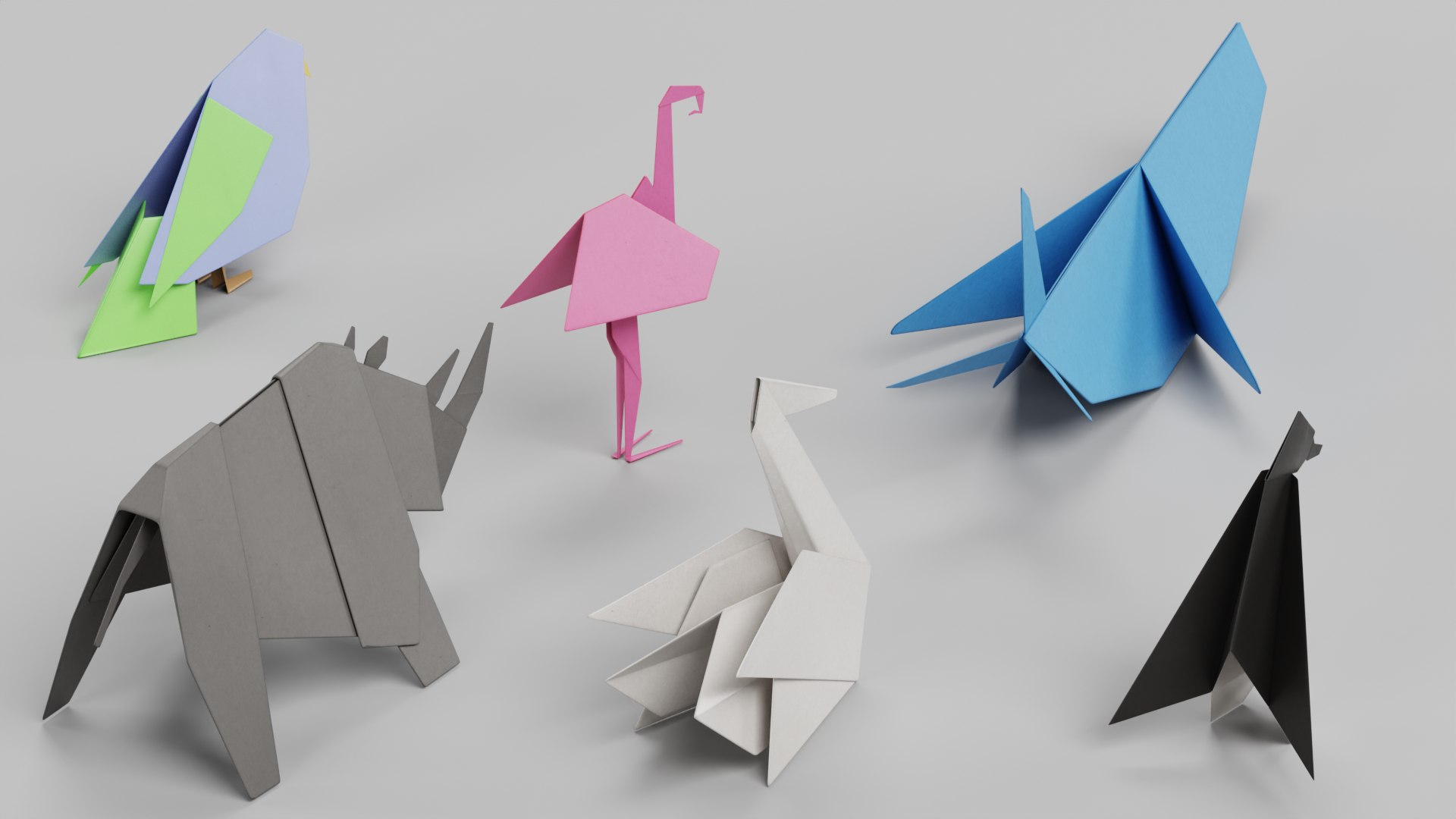 Paper Animals 3D - TurboSquid 2183439