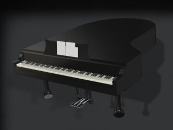 piano instruments 3d model