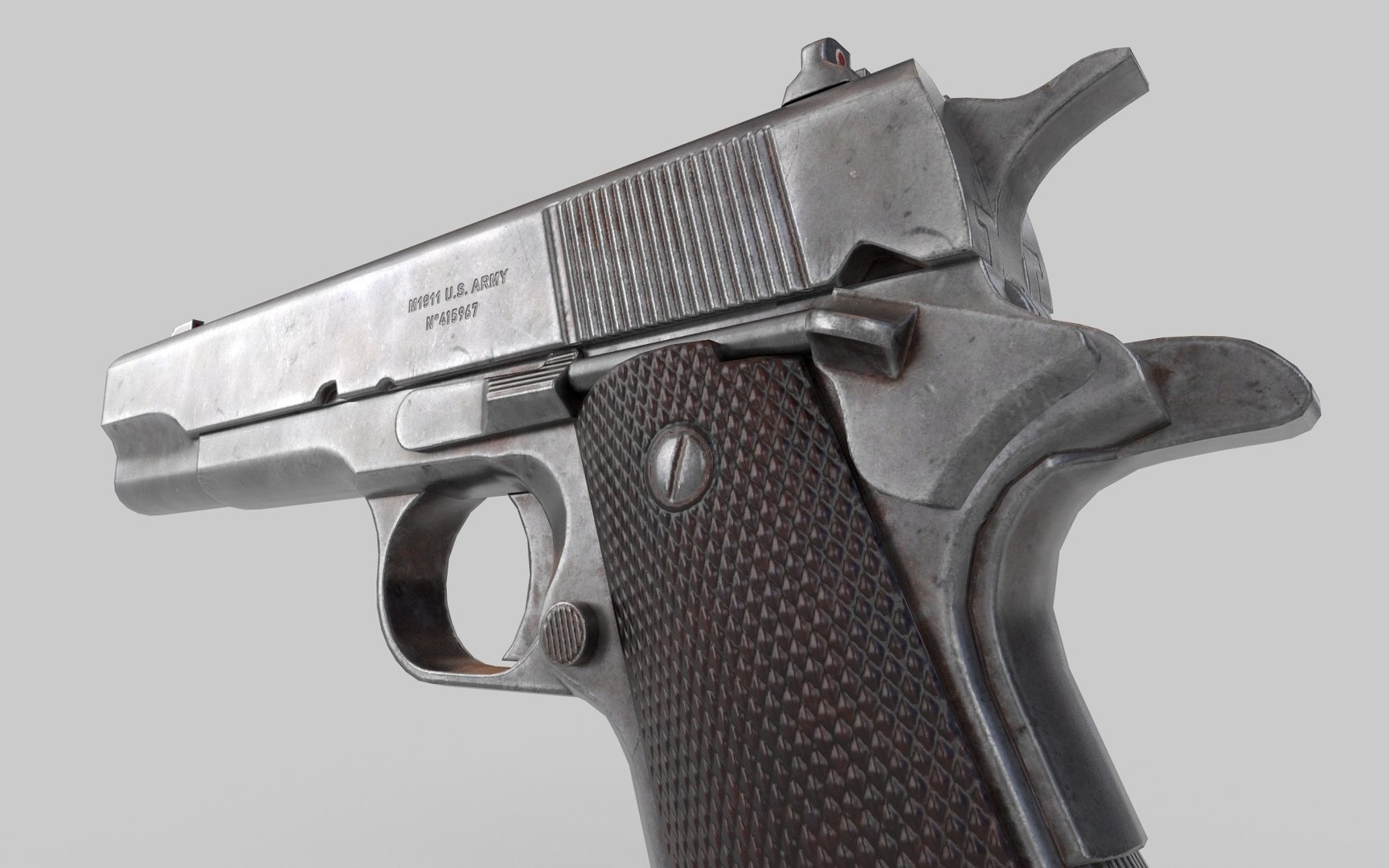 3D M1911 Pistol Low-Poly - TurboSquid 2119068