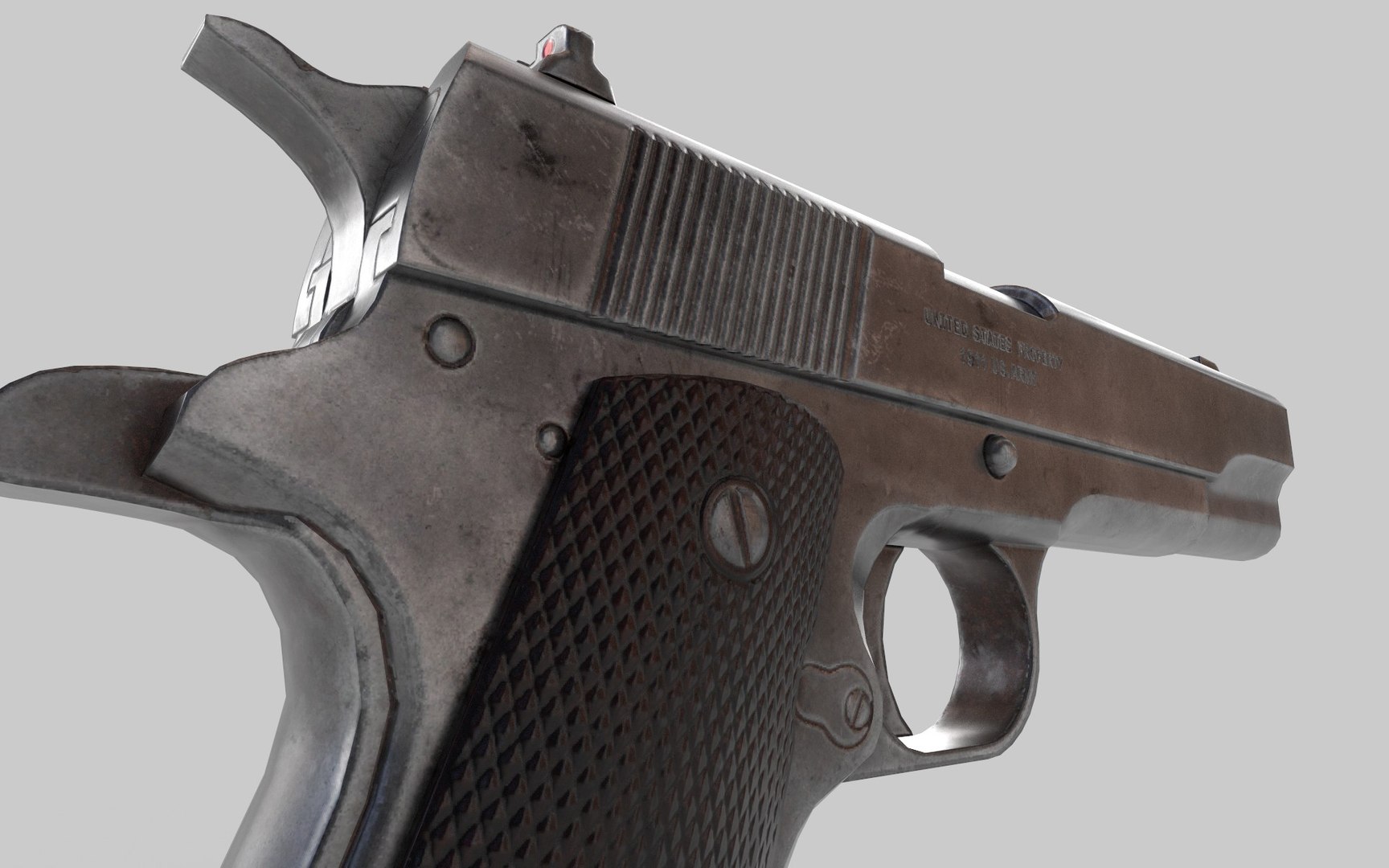 3D M1911 Pistol Low-Poly - TurboSquid 2119068