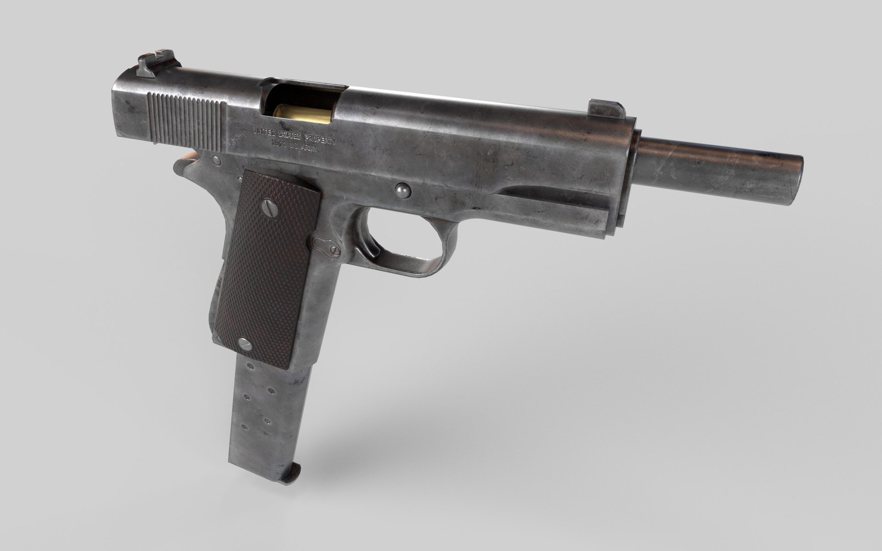 3D M1911 Pistol Low-Poly - TurboSquid 2119068