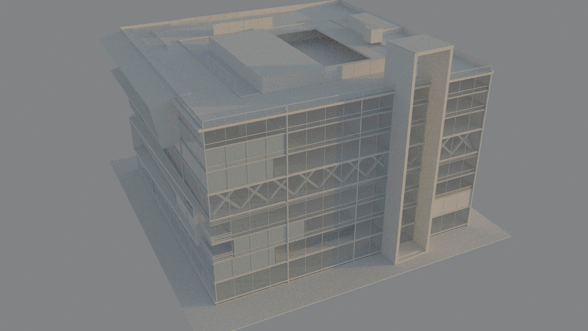 Building Glass Office Architecture 3D Model - TurboSquid 1447230