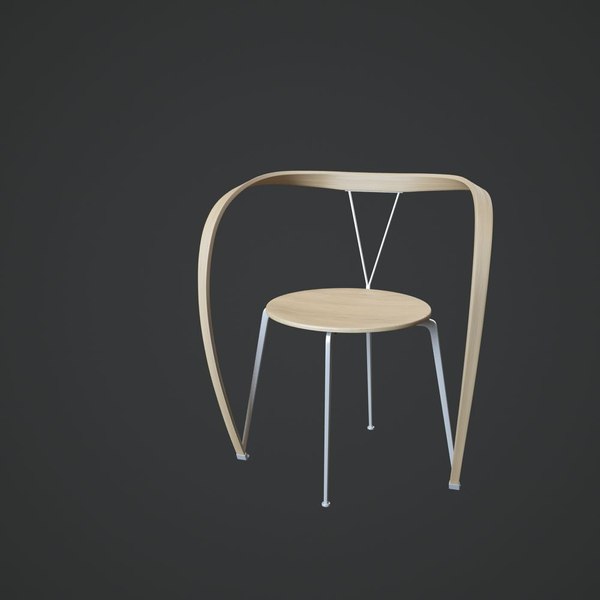 3d model of revers chair