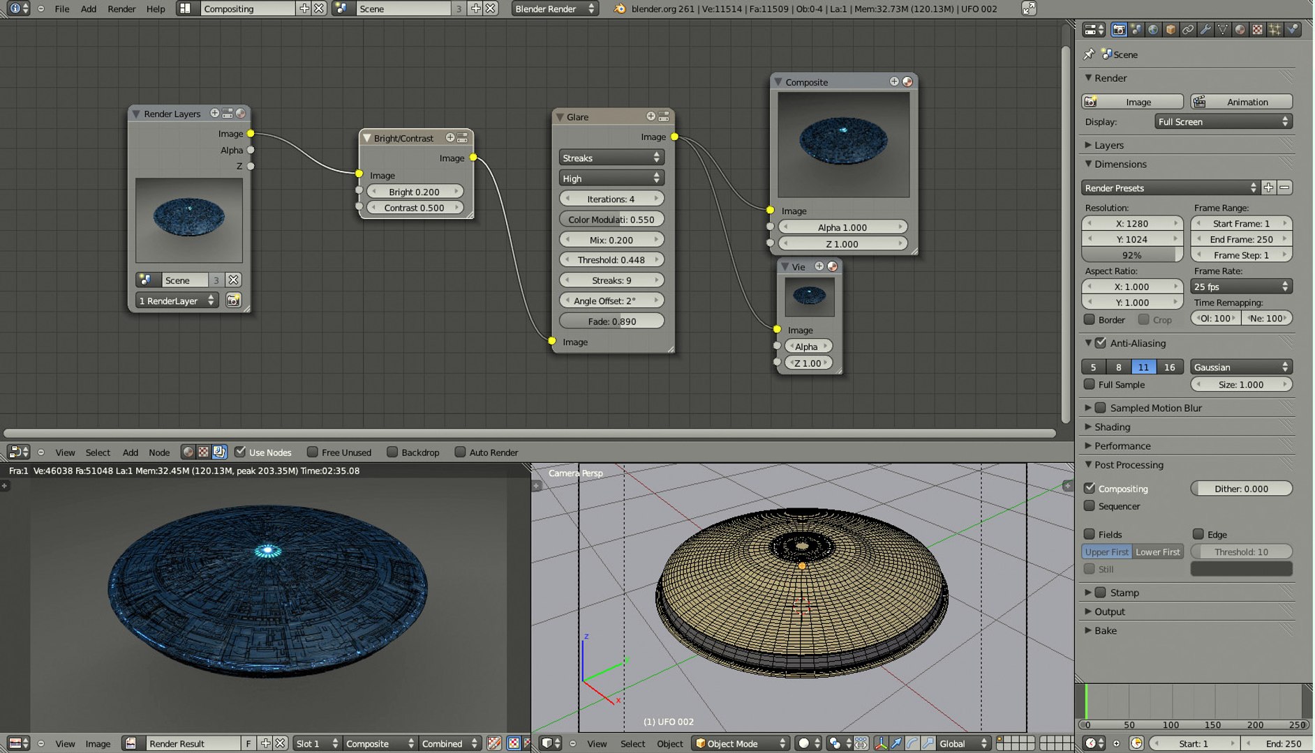 ufo 3d blend