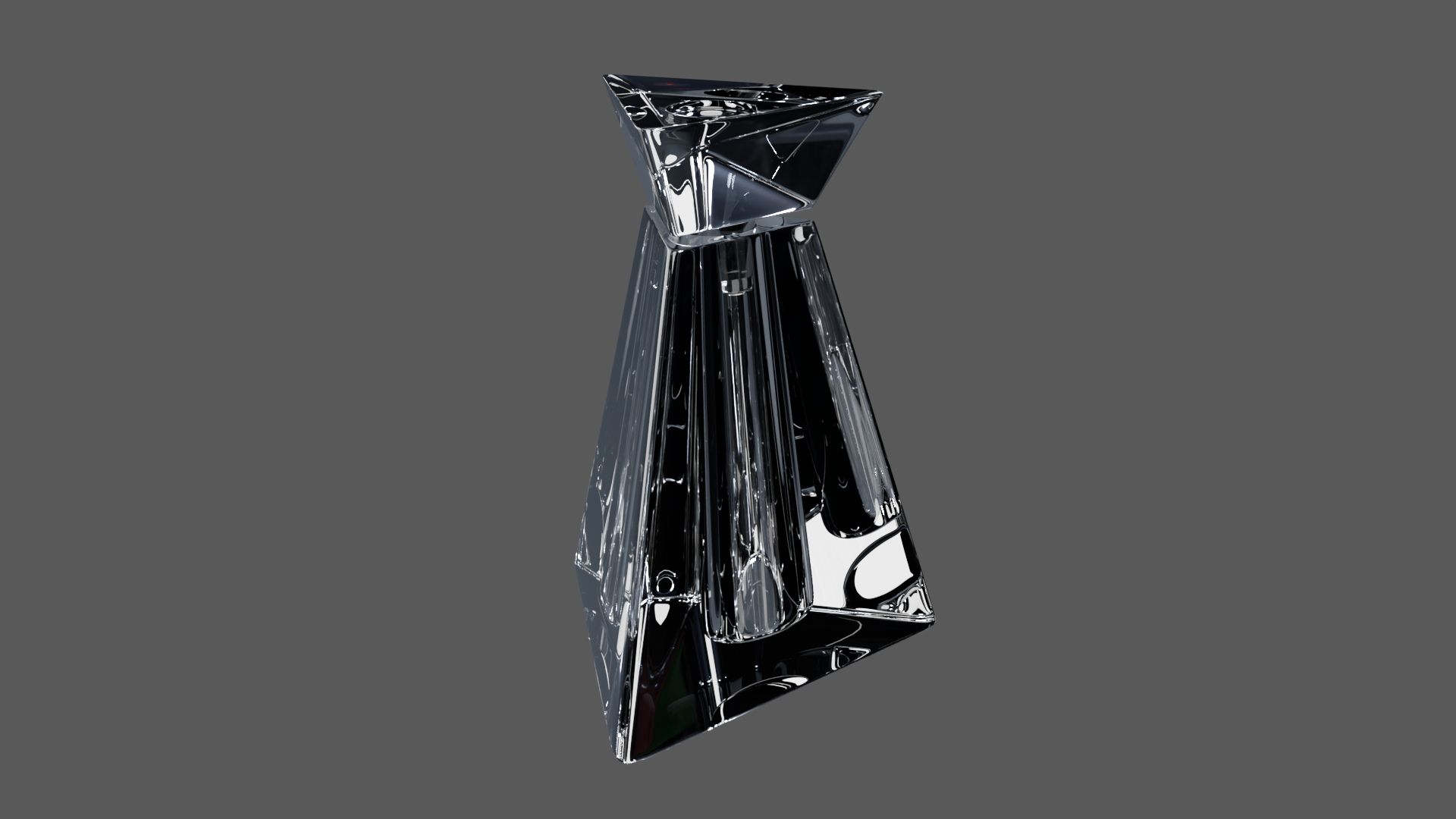 3D Art Deco Perfume Bottle Triangular Model - TurboSquid 2297266