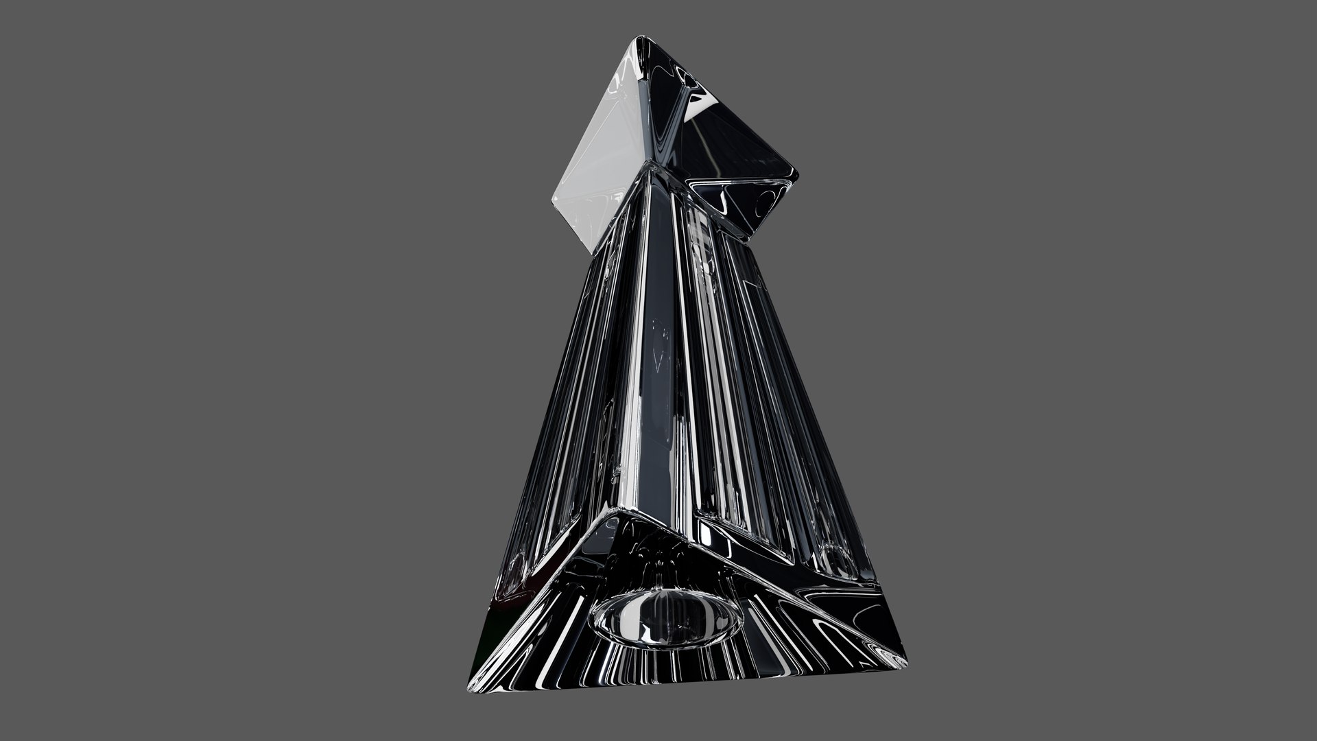 3D Art Deco Perfume Bottle Triangular Model - TurboSquid 2297266